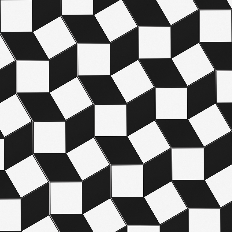 Stock Distortion A-B 30x30 colore nero bianco - Gres porcellanato ...